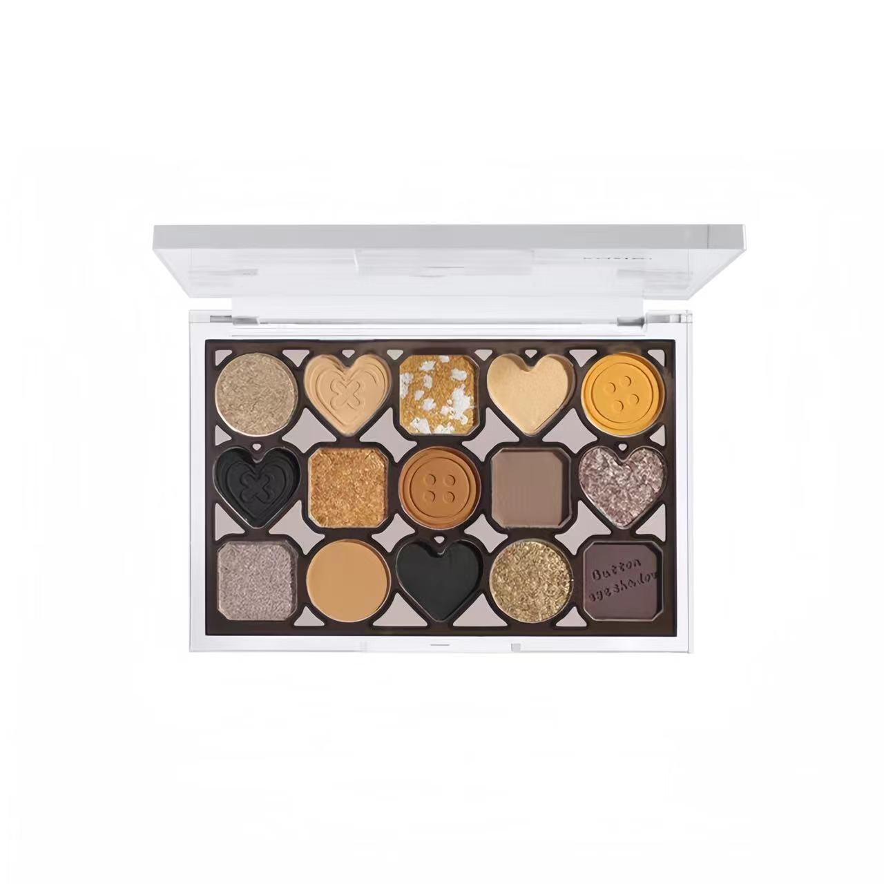 KAXIER Button Series Eye Palette 15 Colors Chic Decent Beauty