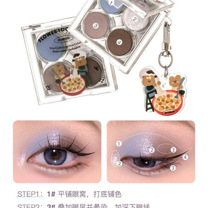 Flortte Flower Food Bear Four-Color Eyeshadow FLT059 – Chic Decent